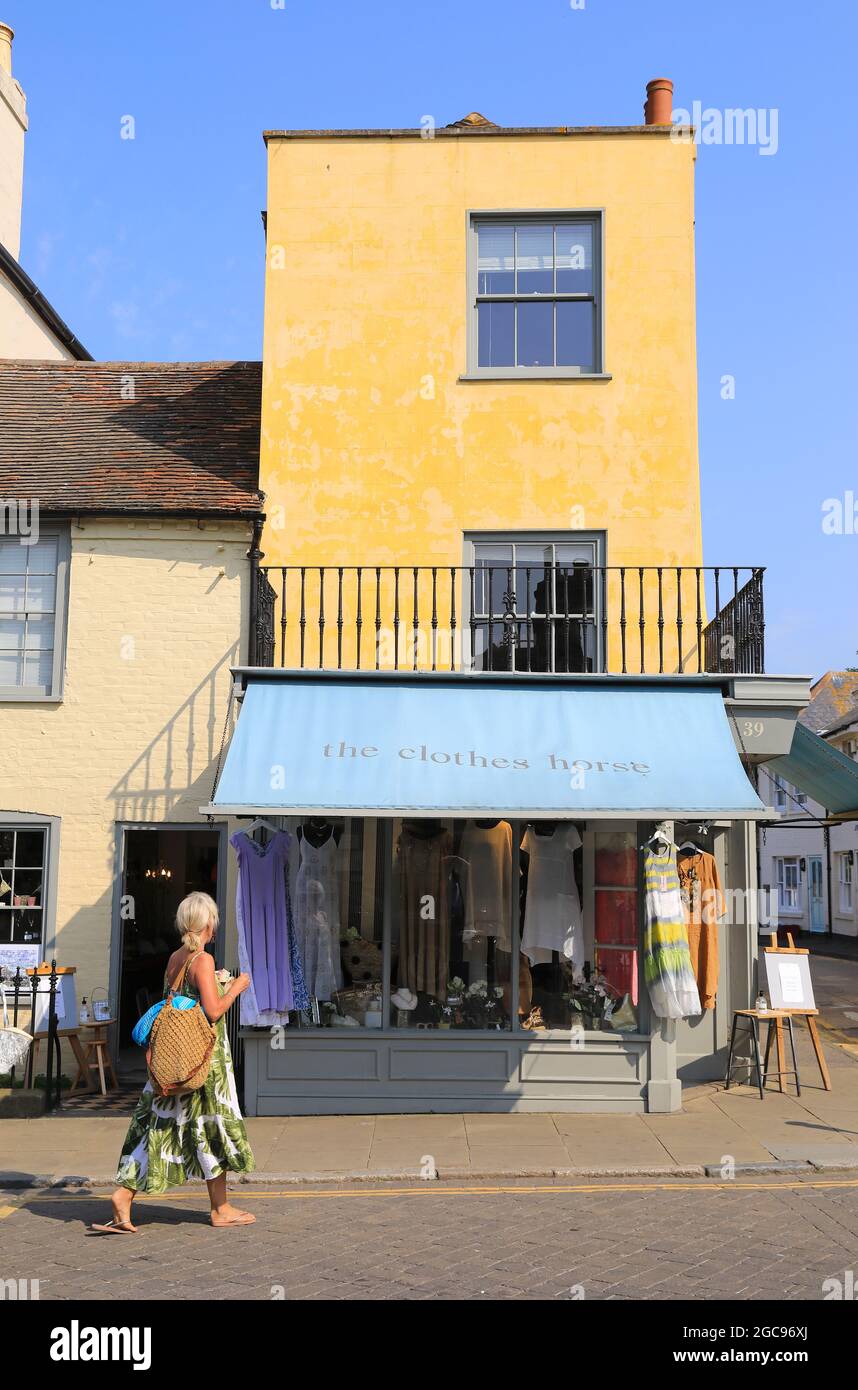 Fashion boutique on pretty Harbour Street, in coastal Whitstable, in ...