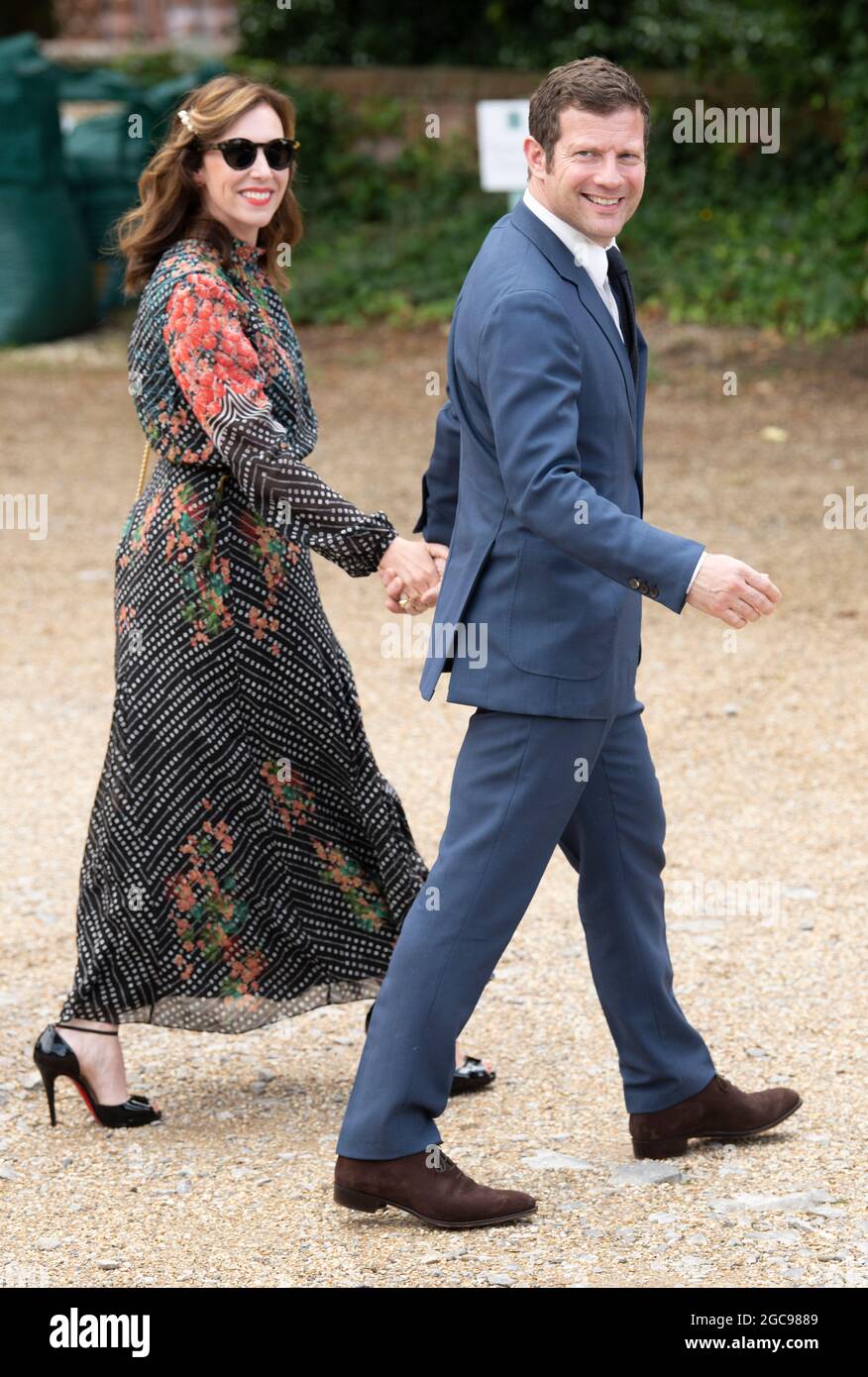 August 7, 2021 Dermot O'Leary and wife Dee Koppang at Ant McPartlin and ...
