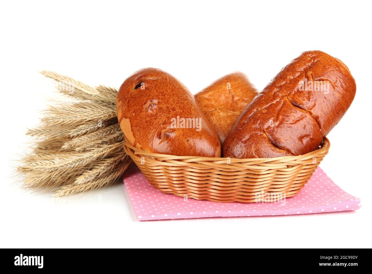 Variety of bread isolated on white Stock Photo - Alamy