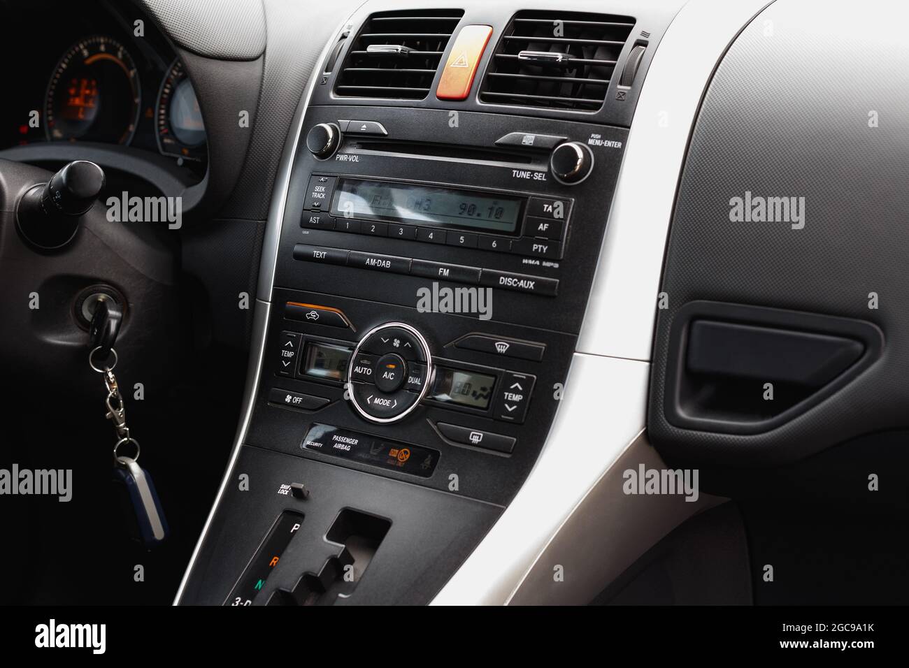 Control panel in a modern car close up Stock Photo - Alamy