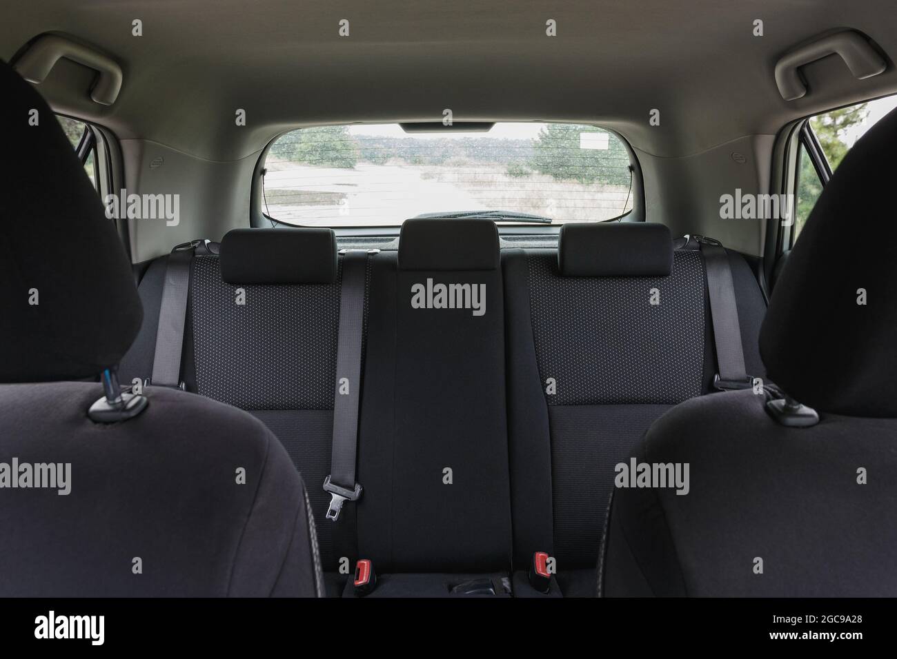 Back passenger seats. Car interior Stock Photo - Alamy