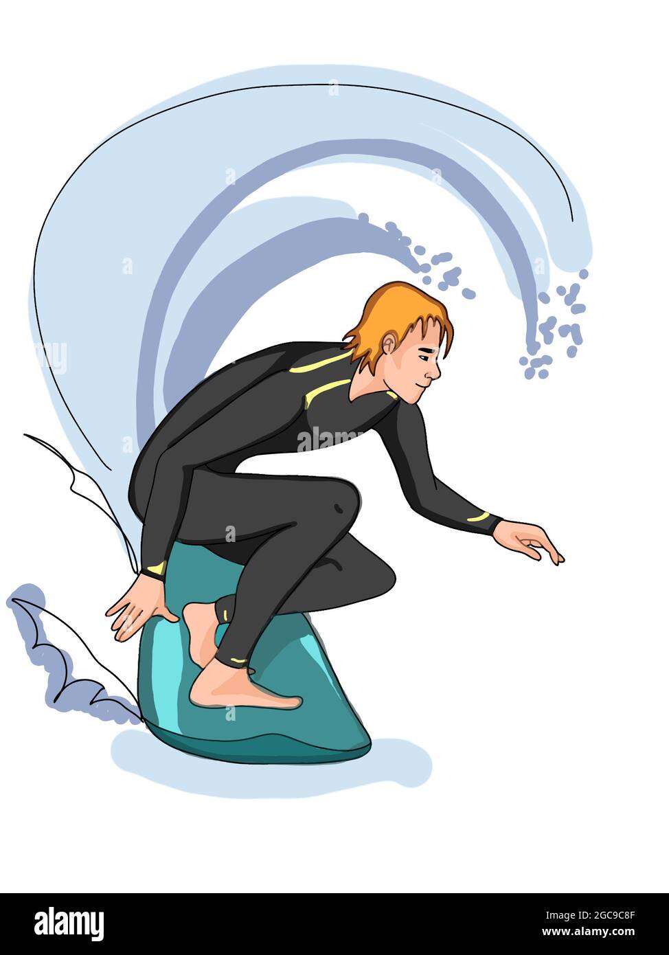 Surf cartoon hi-res stock photography and images - Alamy