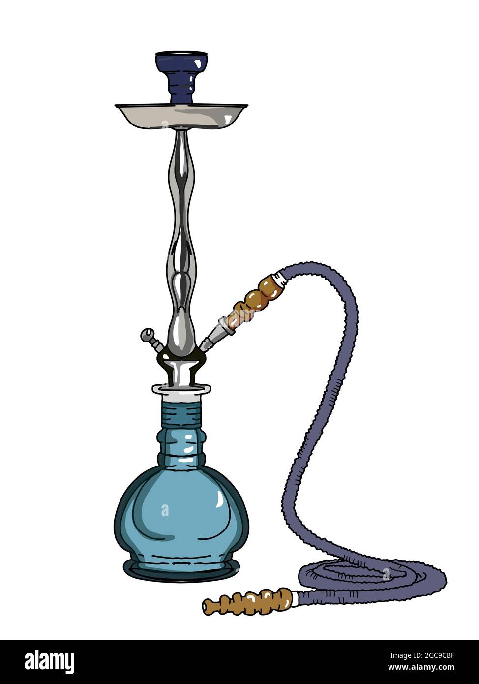 hookah illustration drawing Stock Photo - Alamy