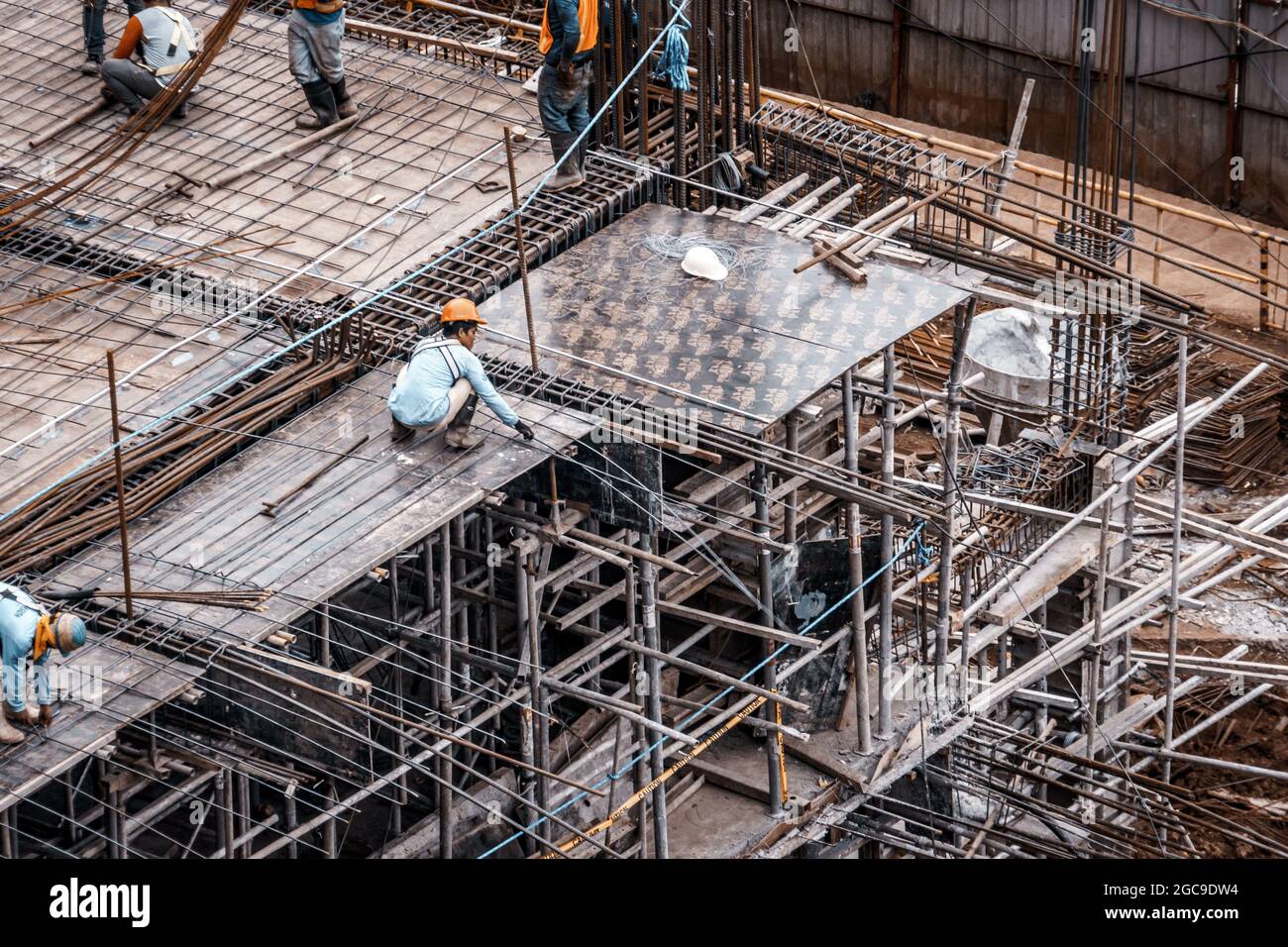 BAGUIO, PHILIPPINES - Dec 18, 2017: A construction site in SM Baguio in ...