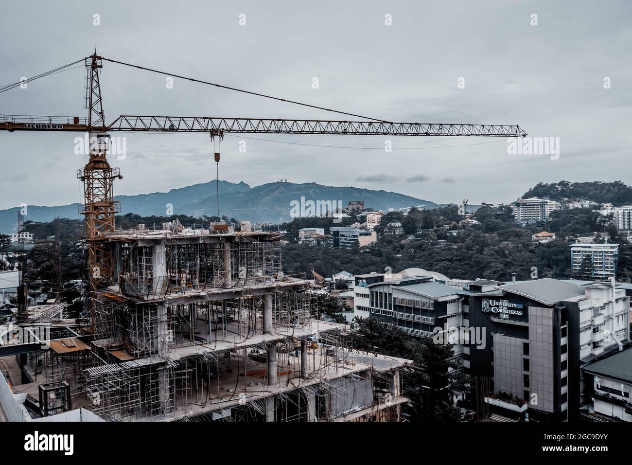 BAGUI, PHILIPPINES - Dec 18, 2017: A construction site in SM Baguio in ...