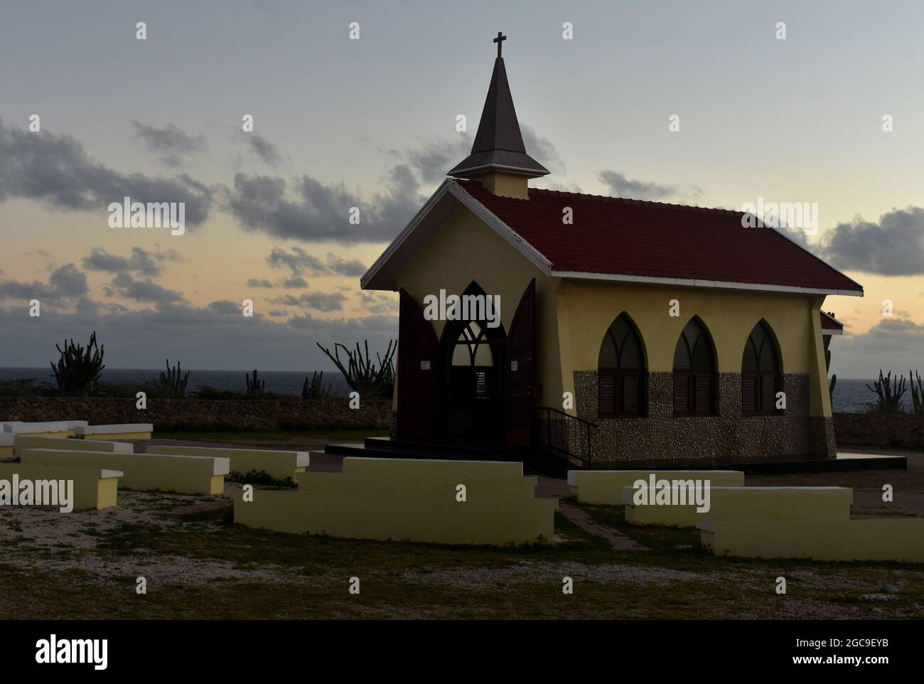 Gorgeous view of Alto Vista Chapel in Aruba Stock Photo - Alamy