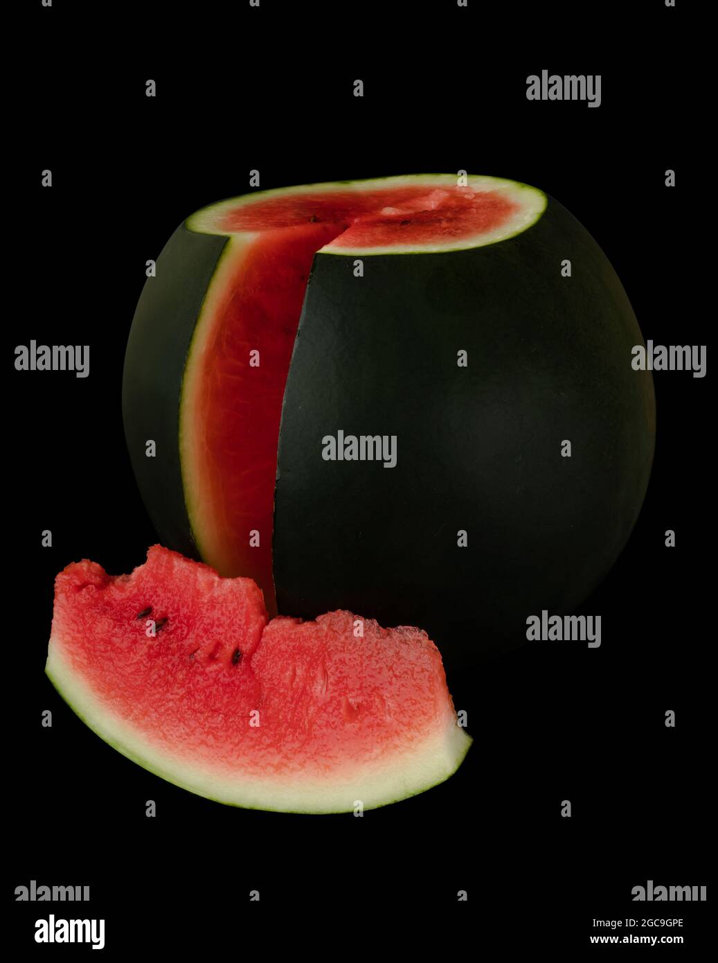 Watermelon slice black white hi-res stock photography and images - Alamy