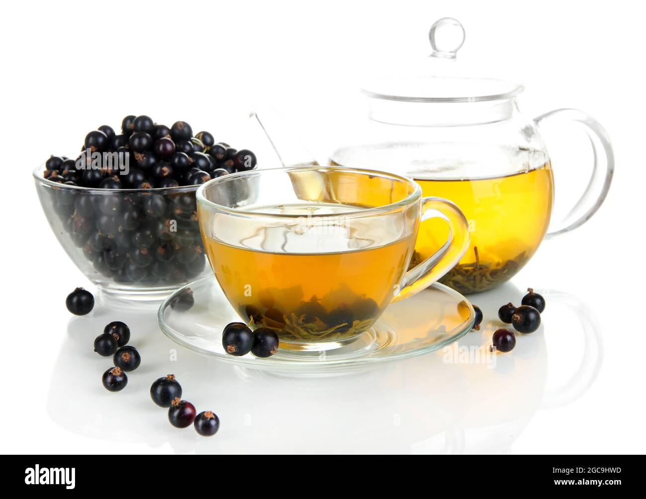 Cup of berry tea isolated on white Stock Photo - Alamy