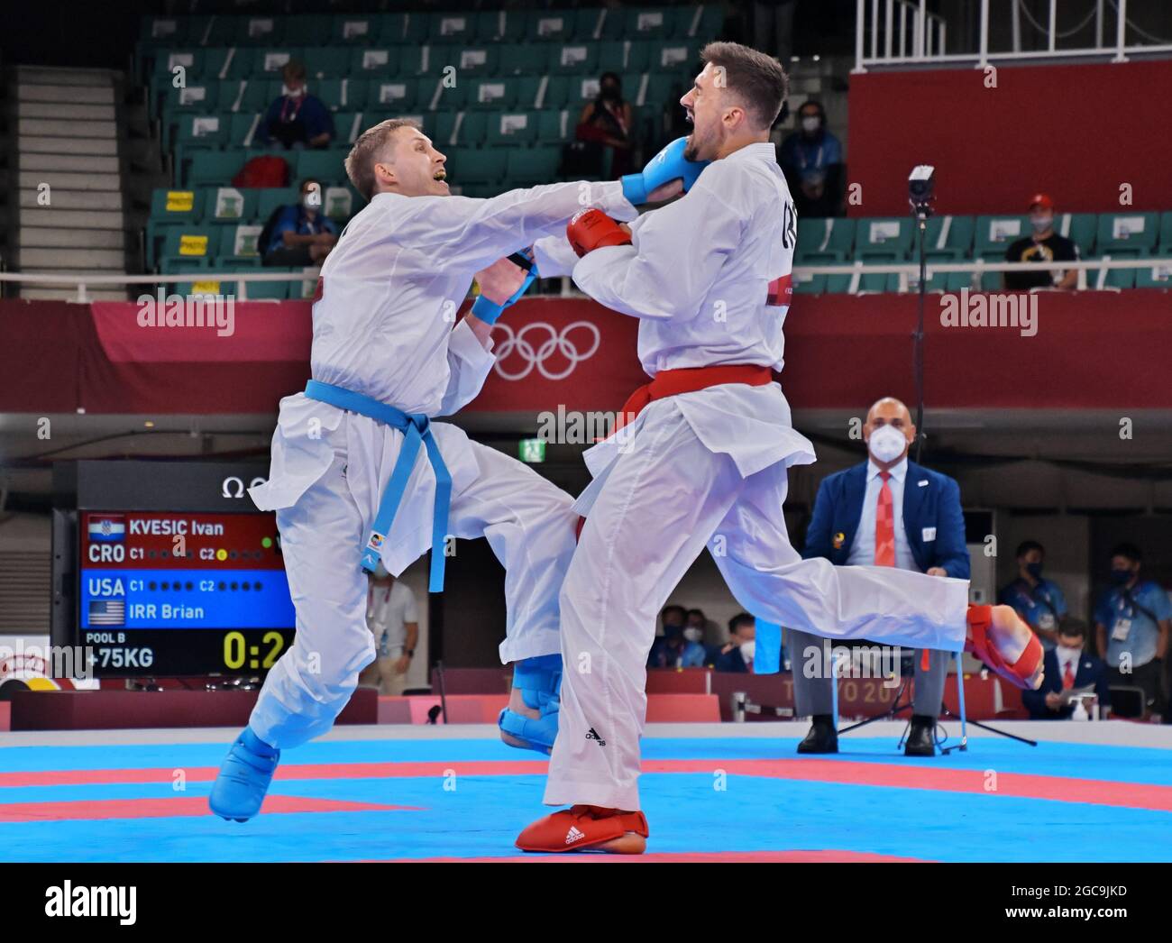 Tokyo, Japan. 07th Aug, 2021. USA's Brian IRR(L) and Croatia's Ivan ...