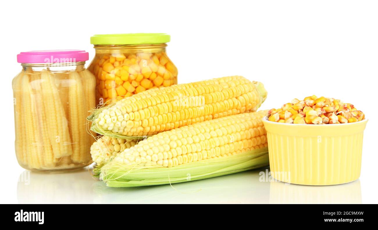 Fresh corn vegetable isolated on white Stock Photo - Alamy