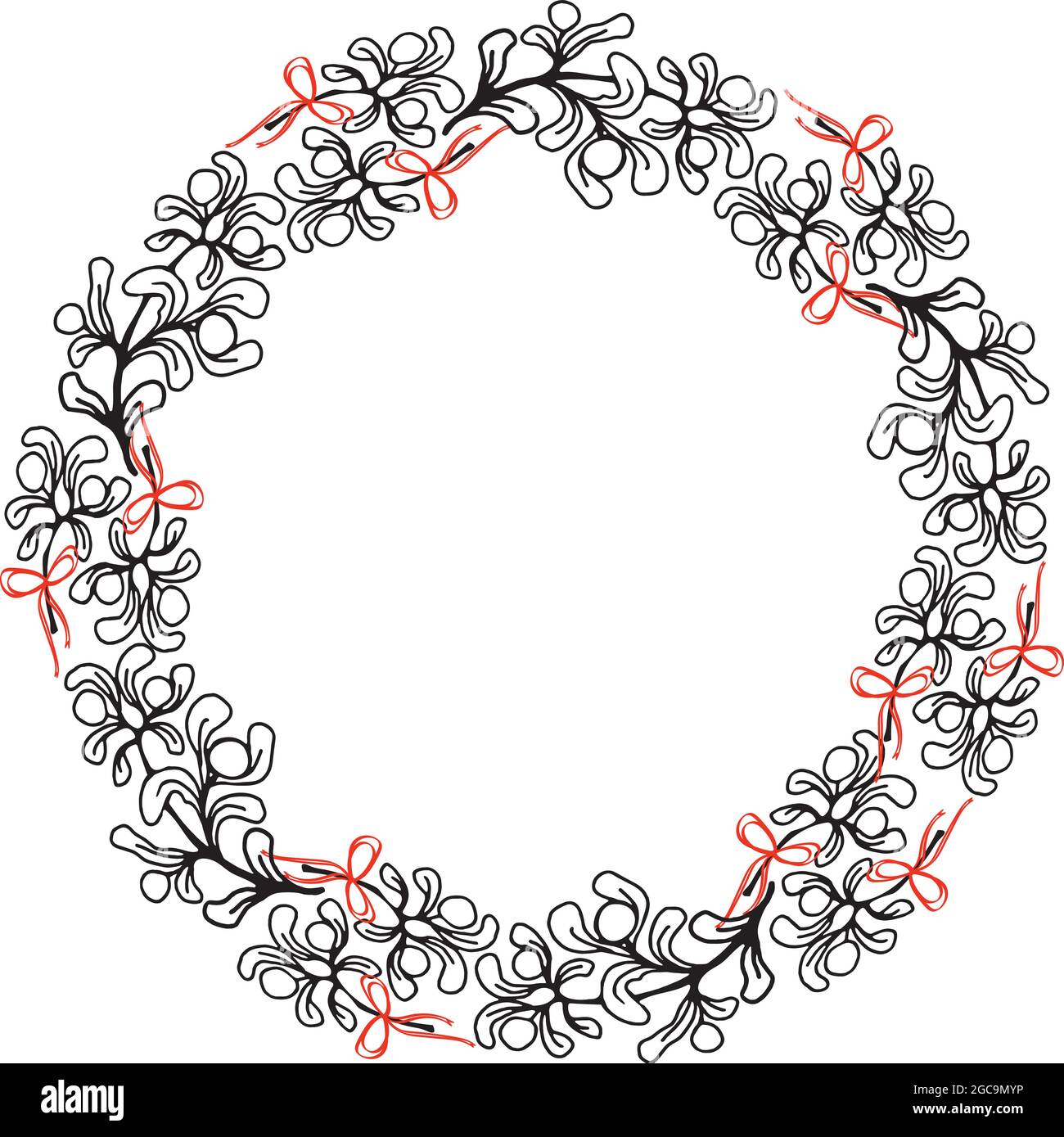 Line drawing mistletoe Stock Vector Images - Alamy