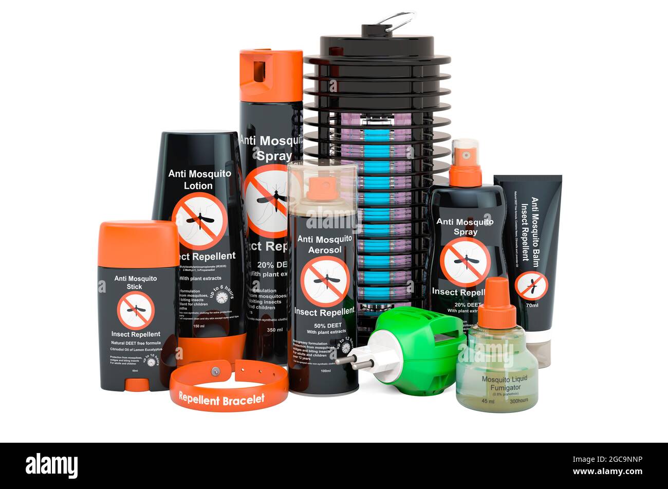 Insect repellent products with lamp mosquito electric insect killer. 3D ...