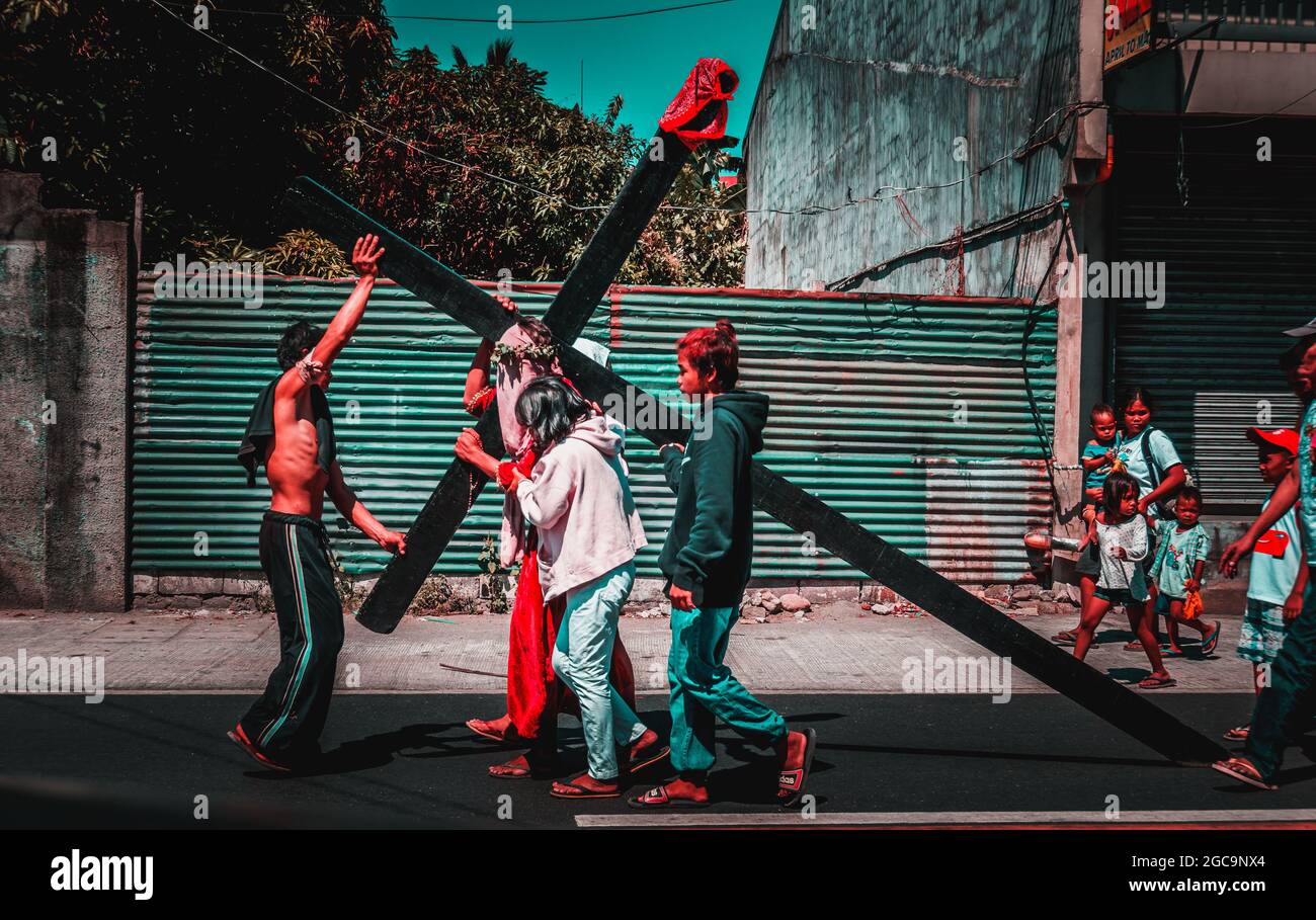 BATAAN, PHILIPPINES - Apr 07, 2017: A Holy Tradition Penitensya in the ...