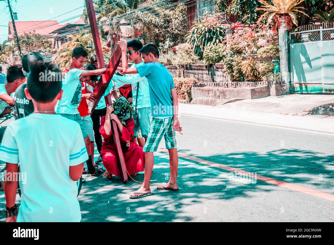 BATAAN, PHILIPPINES - Apr 07, 2017: A Holy Tradition Penitensya in the ...