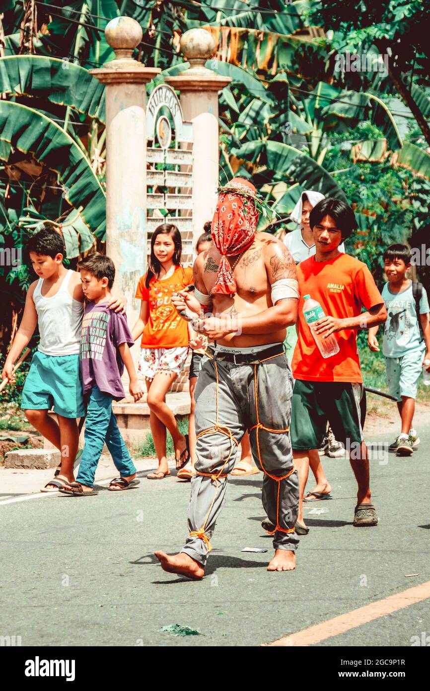 BATAA, PHILIPPINES - Mar 09, 2018: A Holy Tradition Penitensya in the ...