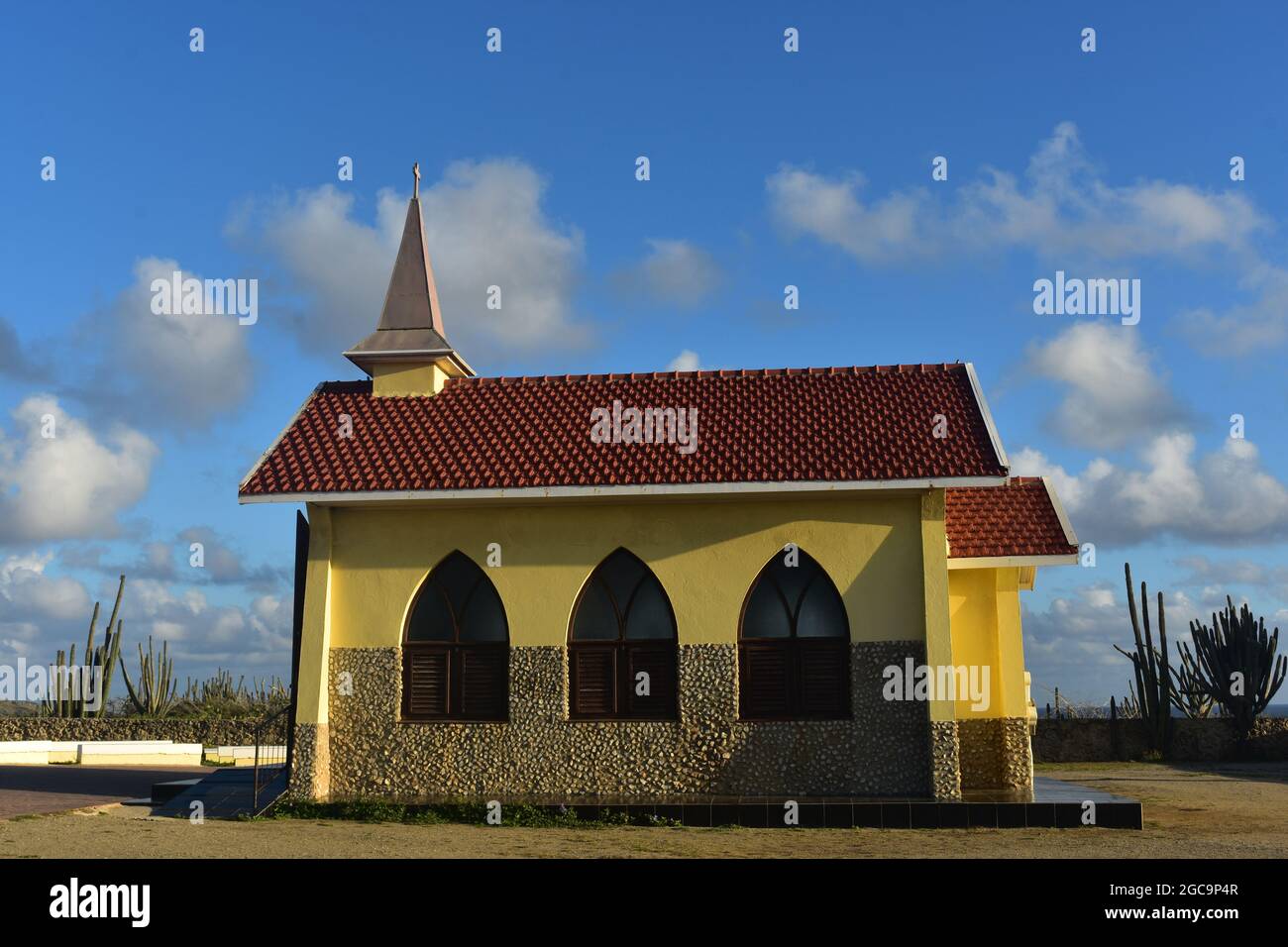 Beautiful side view of Alto Vista Chapel in Aruba Stock Photo - Alamy