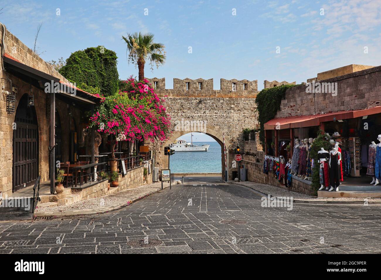 Gate of the Virgin in Principal City of Rhodes. Historical Gate to Old ...