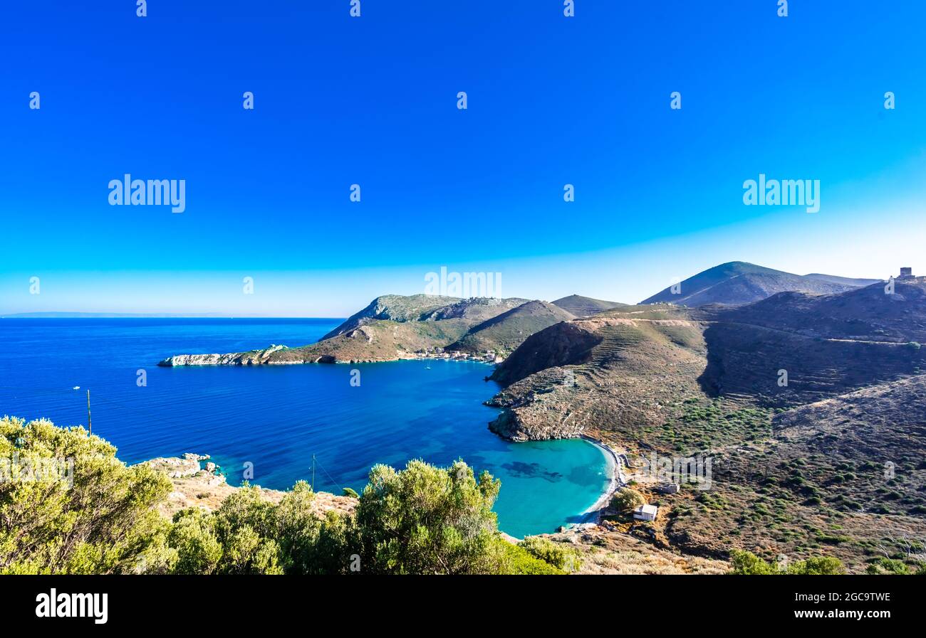 Porto Kagio, a seaside village in Laconian Mani, Peloponnese, Greece ...