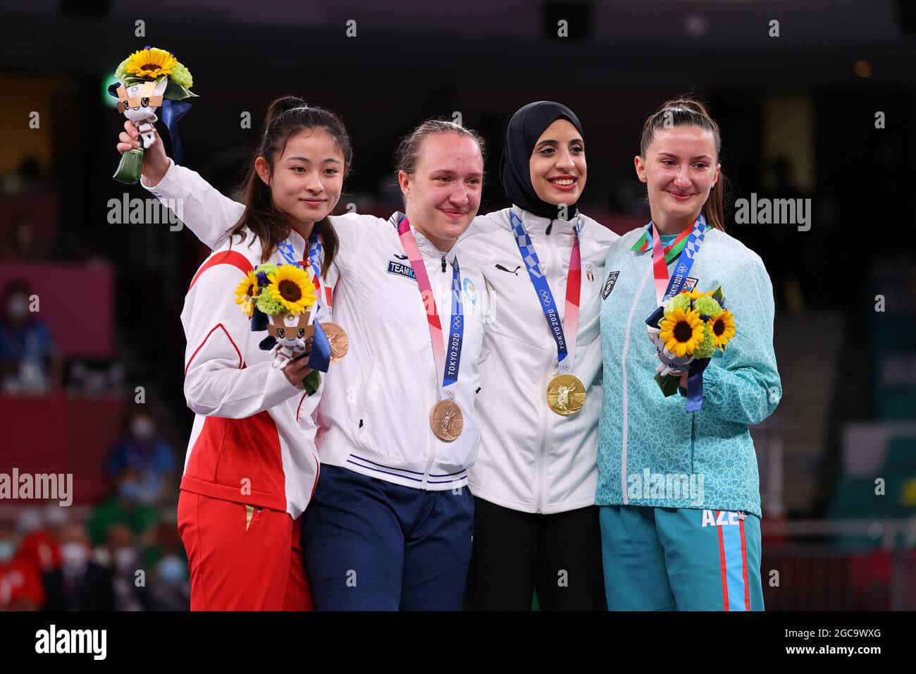 Tokyo, Japan. 7th Aug, 2021. (L to R) Li Gong (CHN), Sofya Berultseva ...