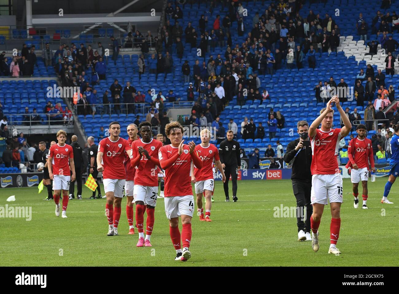 Barnsley applaud their supporters following the end of the game in ...