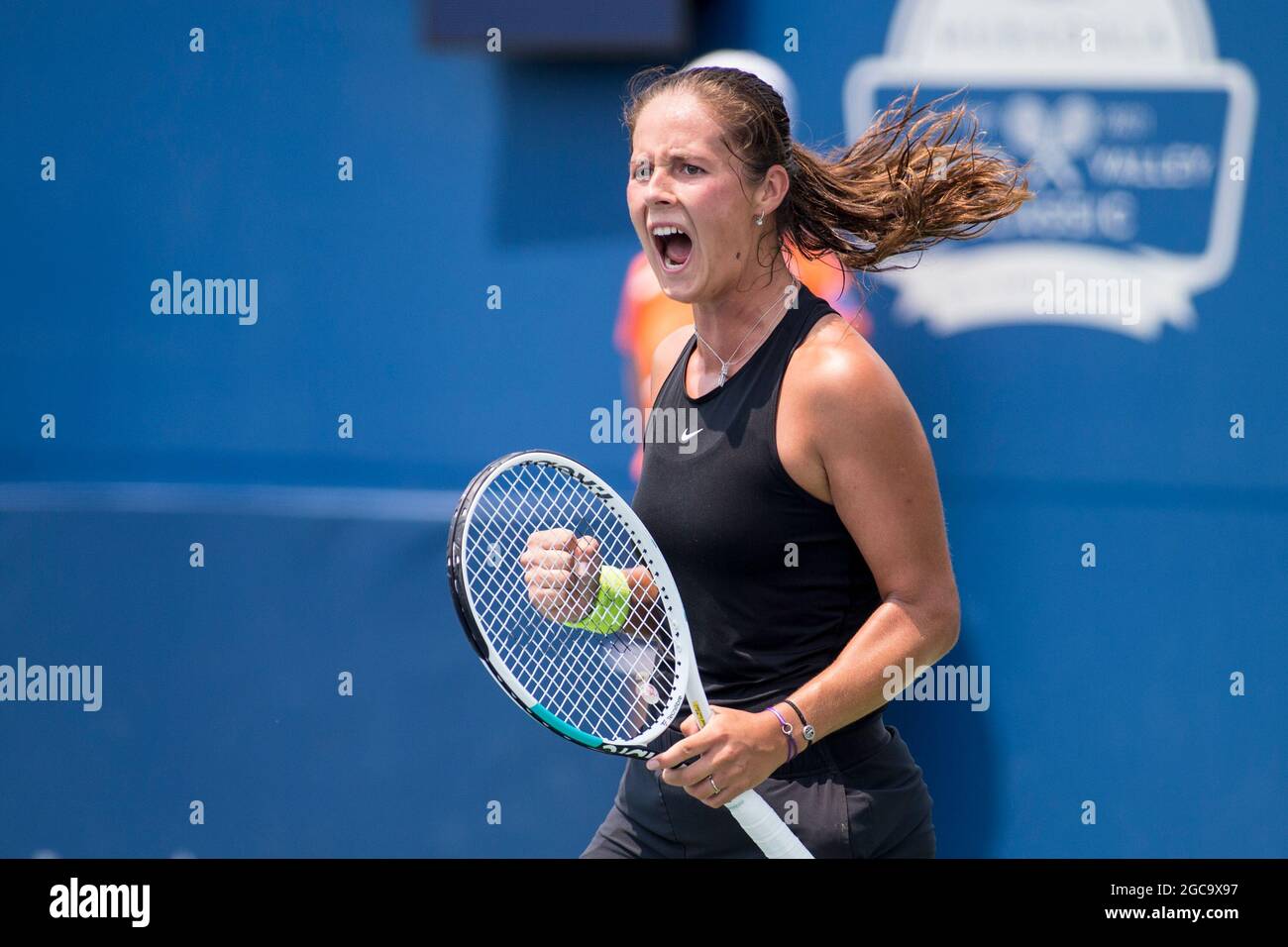 August 06, 2021: Daria Kasatkina (RUS) defeated Magda Linette (POL) 64 ...