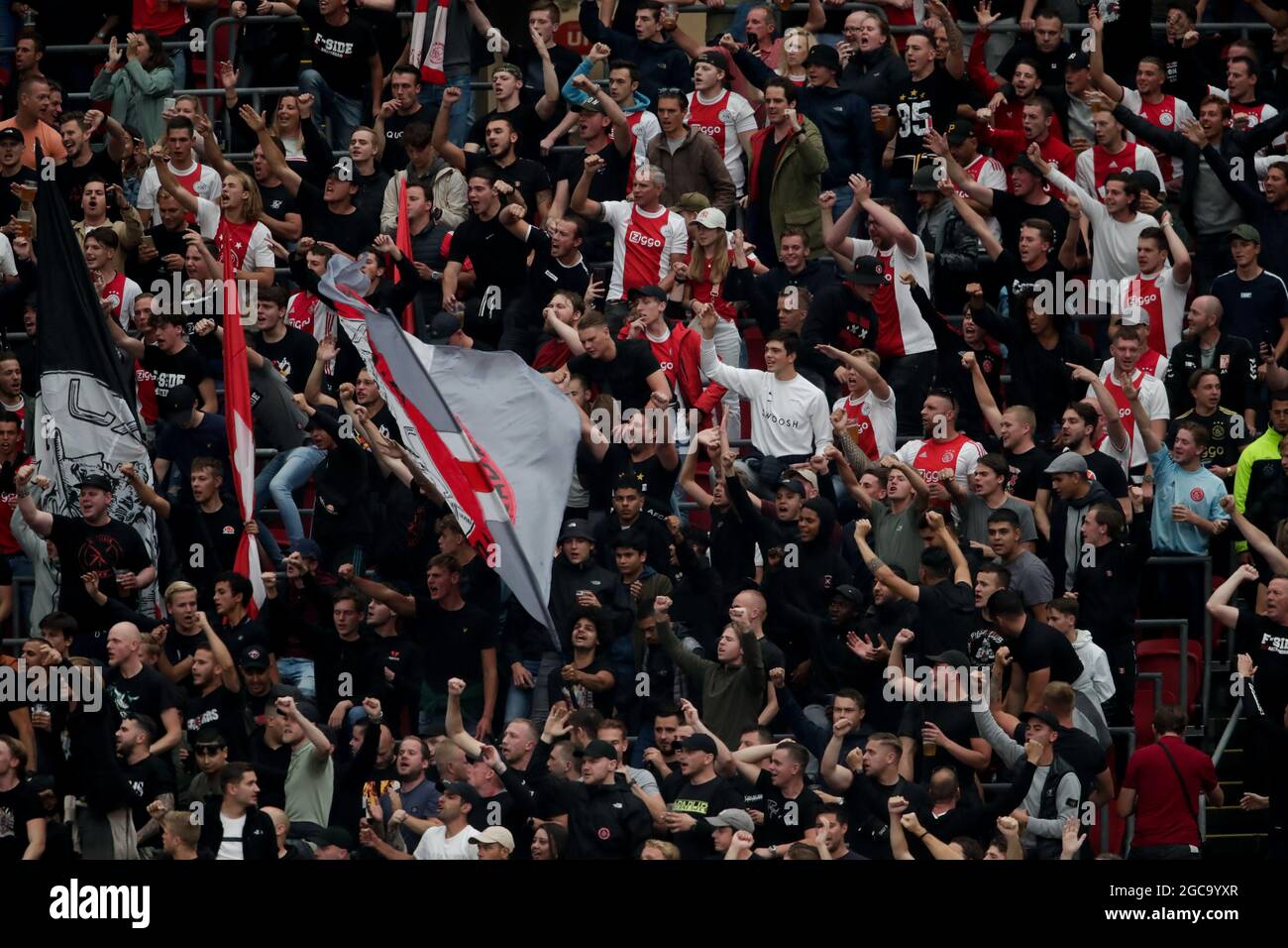 AMSTERDAM, NETHERLANDS - AUGUST 7: Ajax supporters during the Johan ...