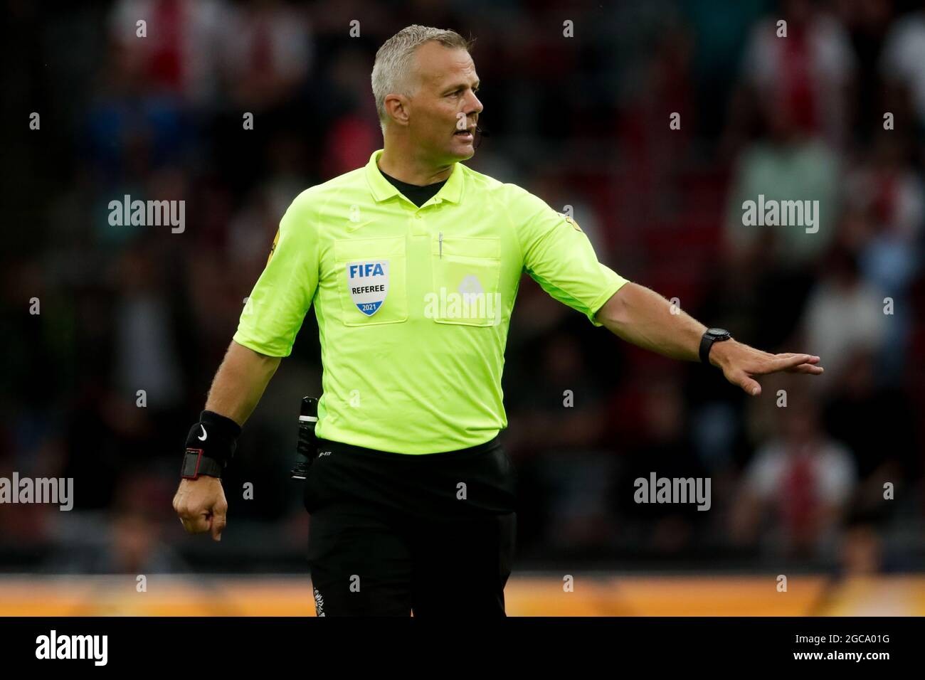 AMSTERDAM, NETHERLANDS - AUGUST 7: referee Bjorn Kuipers during the ...