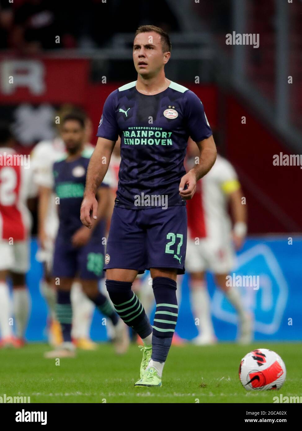 AMSTERDAM, NETHERLANDS - AUGUST 7: Mario Gotze of PSV during the Johan ...