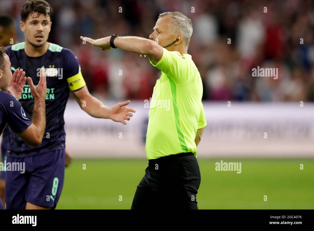 AMSTERDAM, NETHERLANDS - AUGUST 7: referee Bjorn Kuipers during the ...
