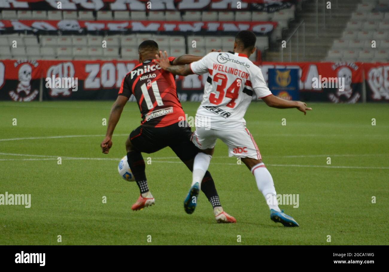 Curitiba, Brazil. 07th Aug, 2021. Nikão scored by Wellington during ...