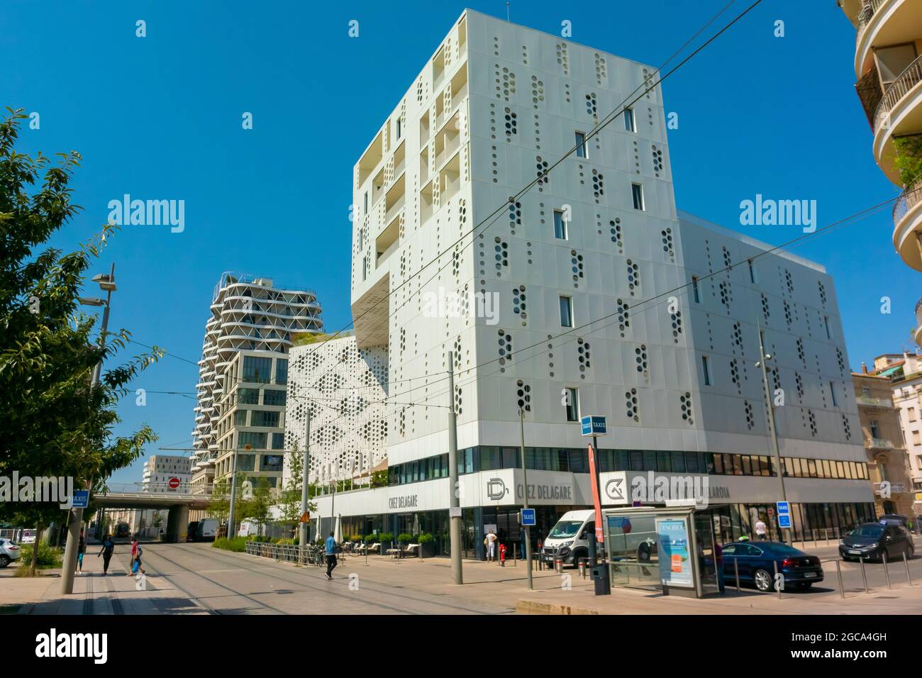 Montpellier, France, Modern Architecture Building, Luxury Hotel ...