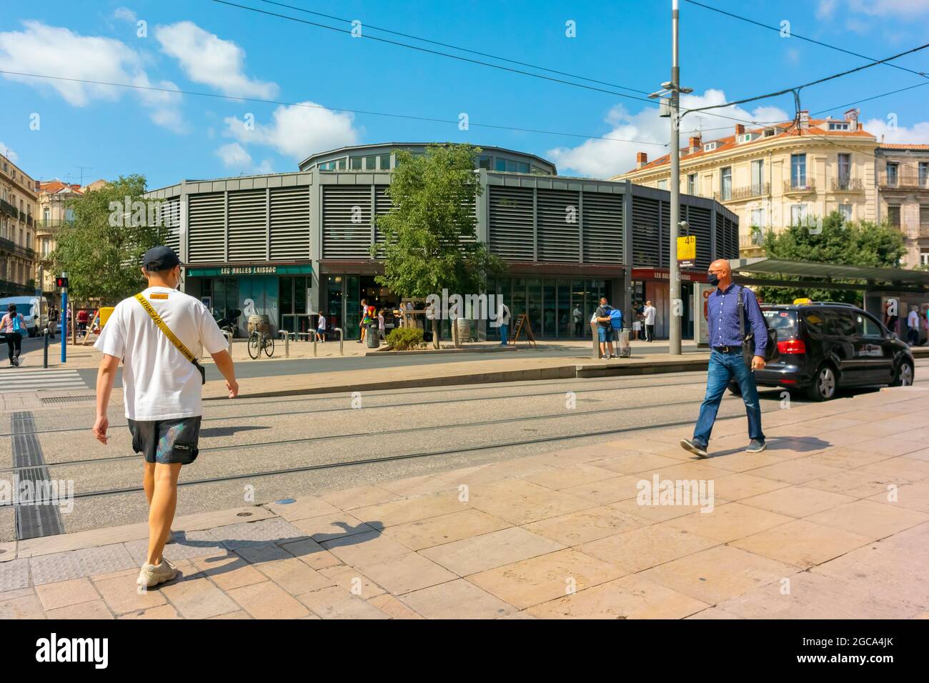 Montpellier, France, Street Scene, Building, French Public Food Market ...
