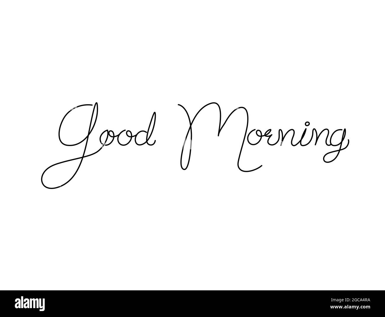 good morning . Inspirational quote about happiness. Modern calligraphy ...