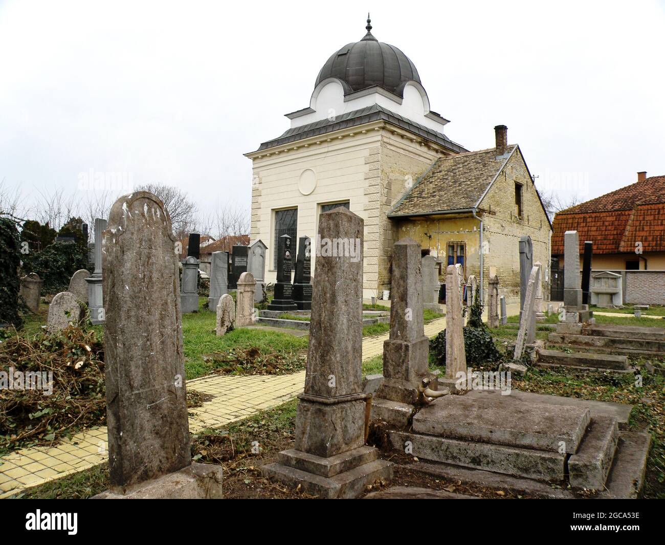 Jewish cemetery tombstone panorama Stock Photo - Alamy