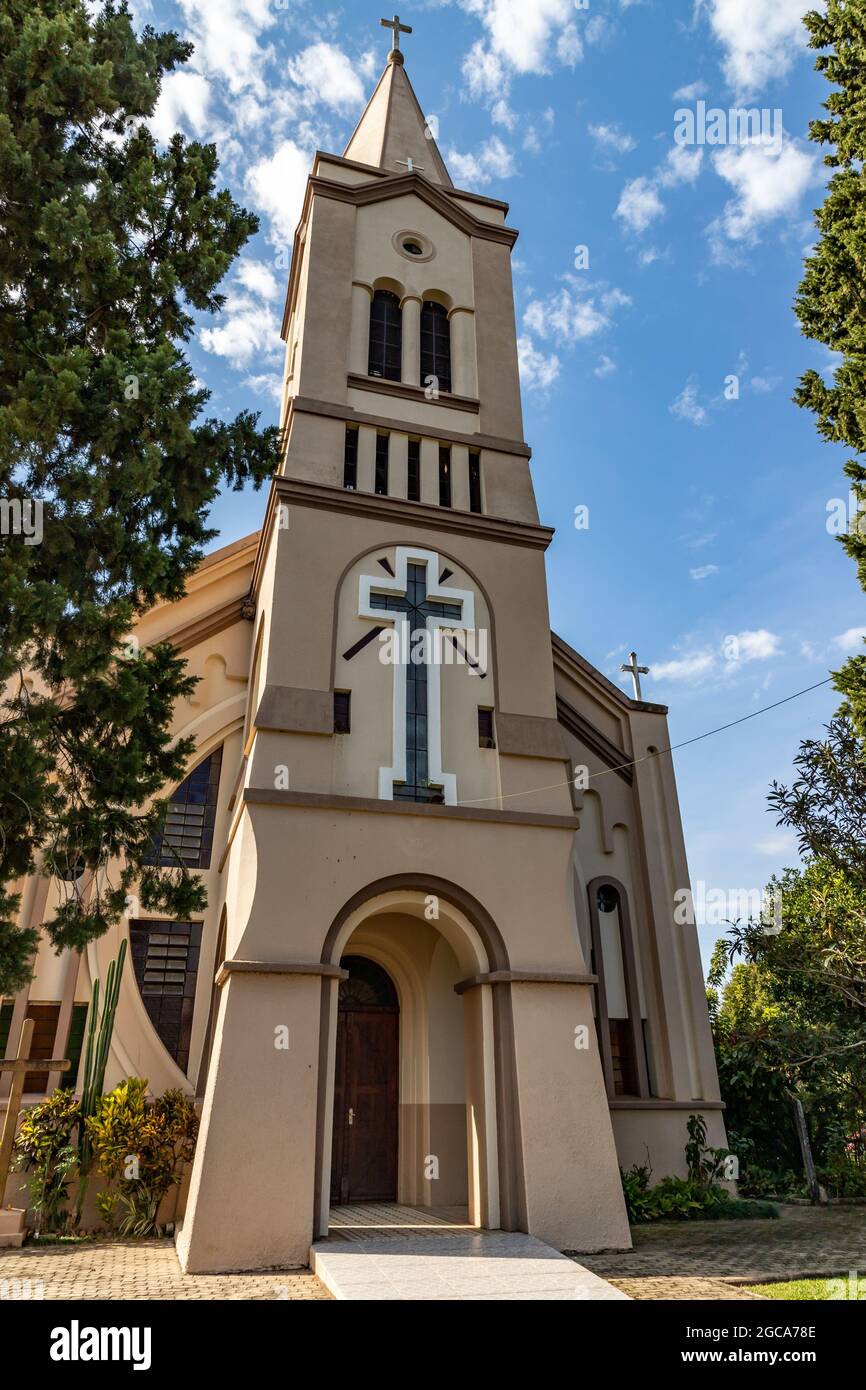 Small church in countryside, Venancio Aires, Rio Grande do Sul, Brazil ...