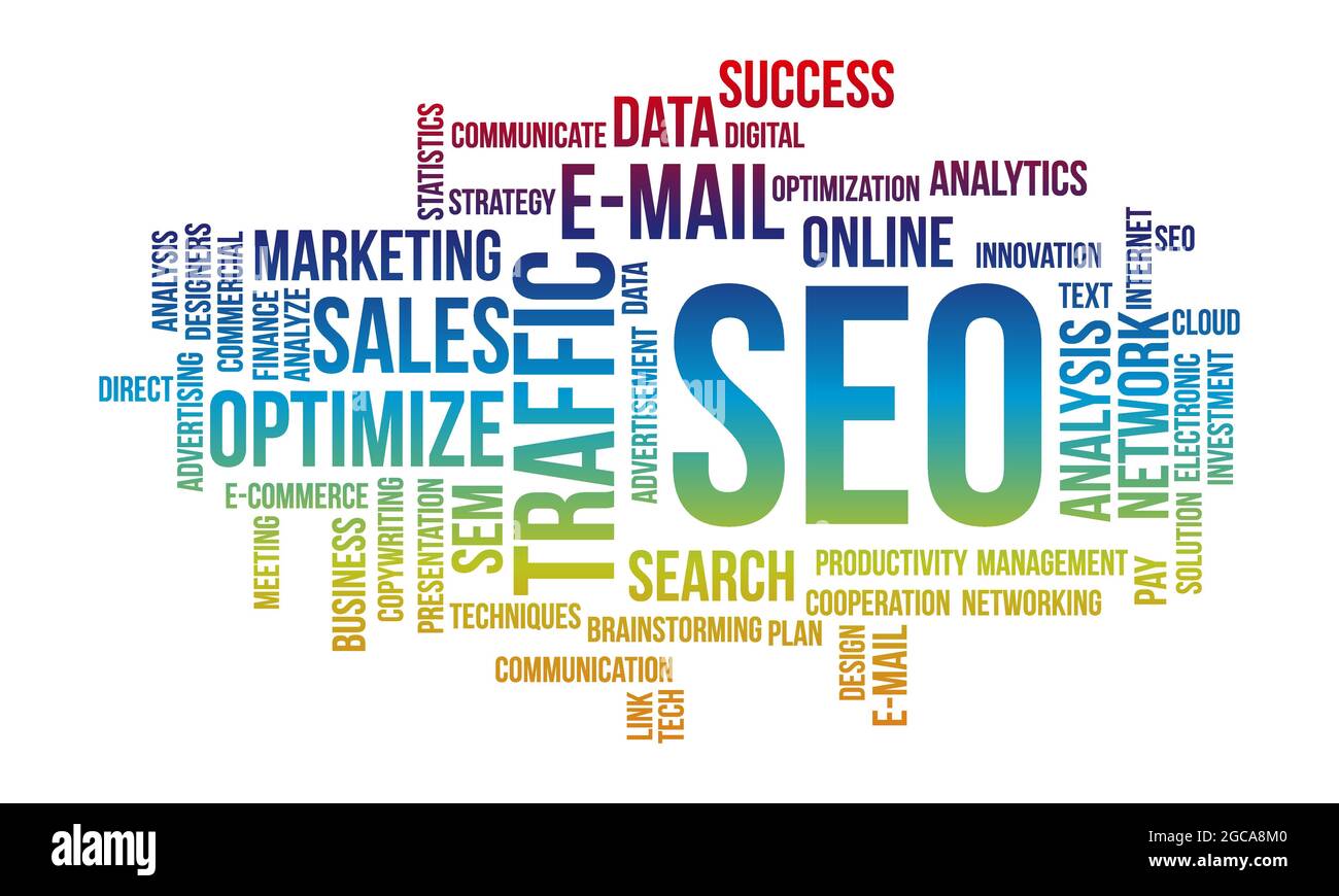 Business Concept Background, SEO Word Cloud Stock Vector Image & Art ...