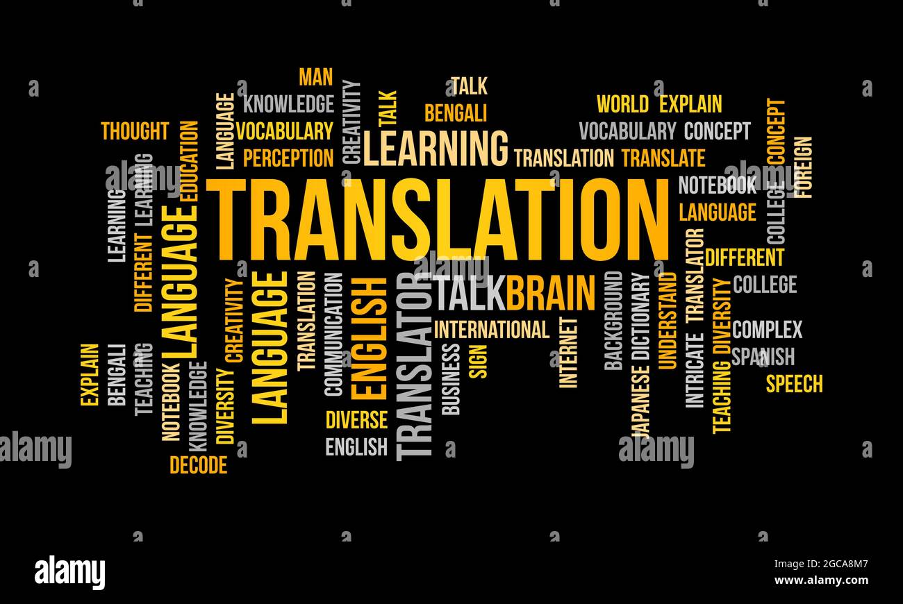 Business Concept Background, Translation Word Cloud Design Vector ...