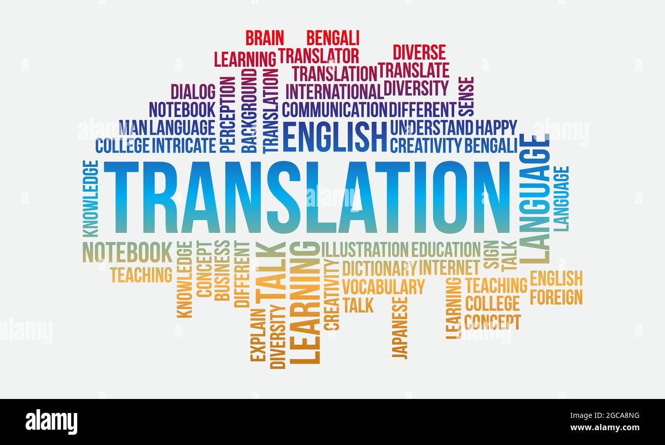 Business Concept Background, Translation Word Cloud Design Vector ...