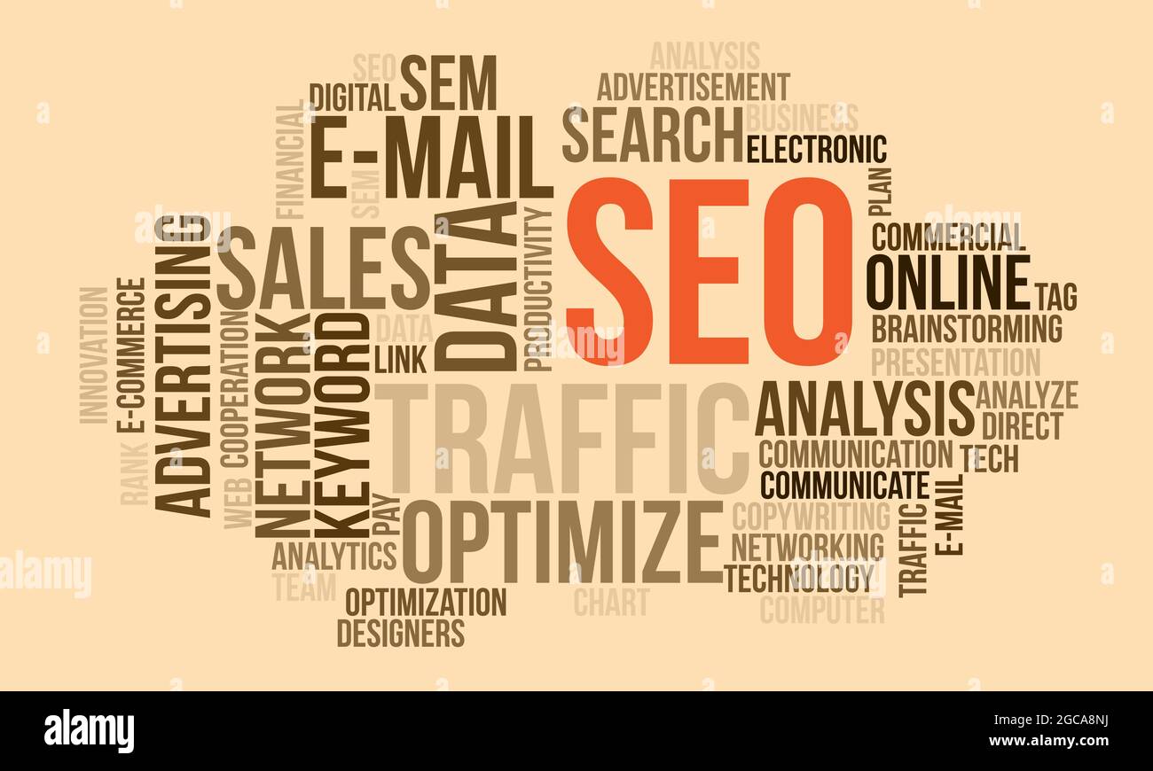 Business Concept Background, SEO Word Cloud Stock Vector Image & Art ...