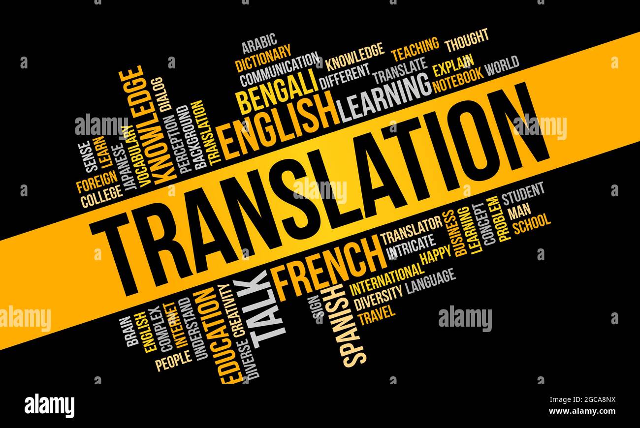 Business Concept Background, Translation Word Cloud Design Vector ...