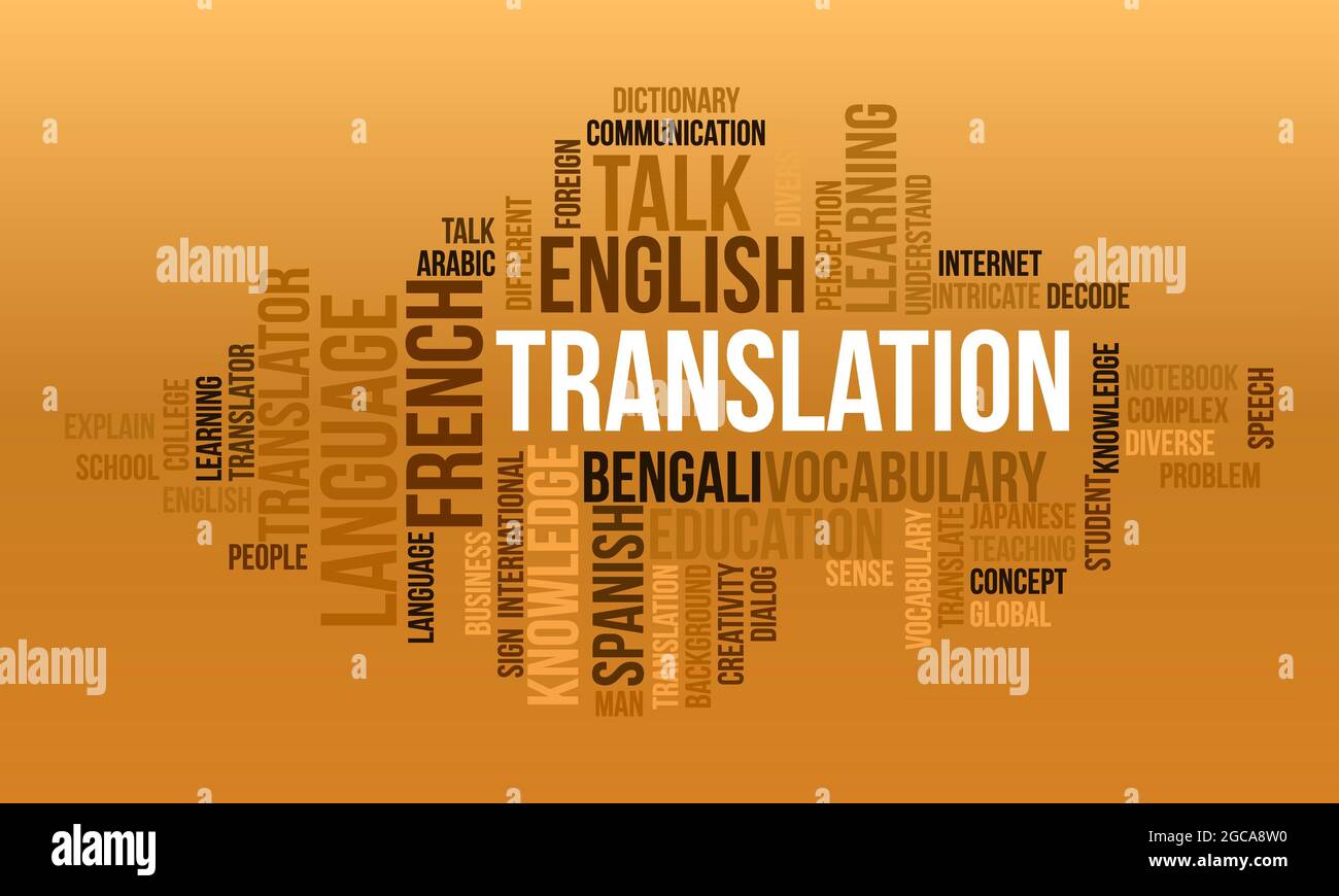 Business Concept Background, Translation Word Cloud Design Vector ...