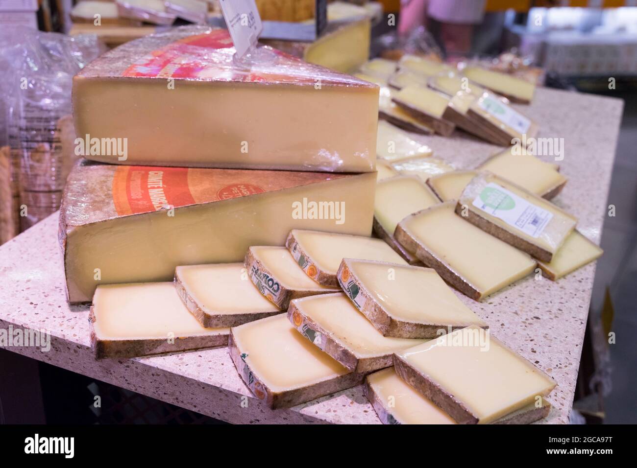 Triangle cheese slices at Whole foods market near Piccadilly circus ...