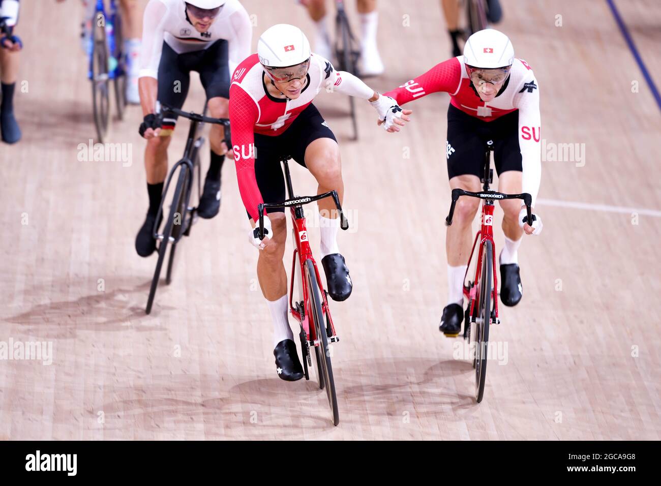Shizuoka, Japan. 7th Aug, 2021. Robin Froidevaux (SUI), Thery Schir ...
