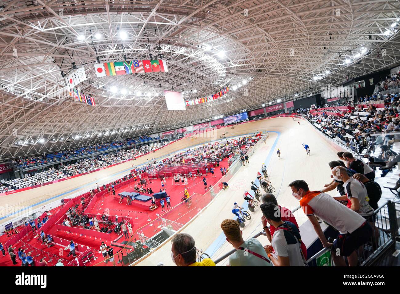 Shizuoka, Japan. 7th Aug, 2021. Madison at the Izu Velodrome Cycling ...