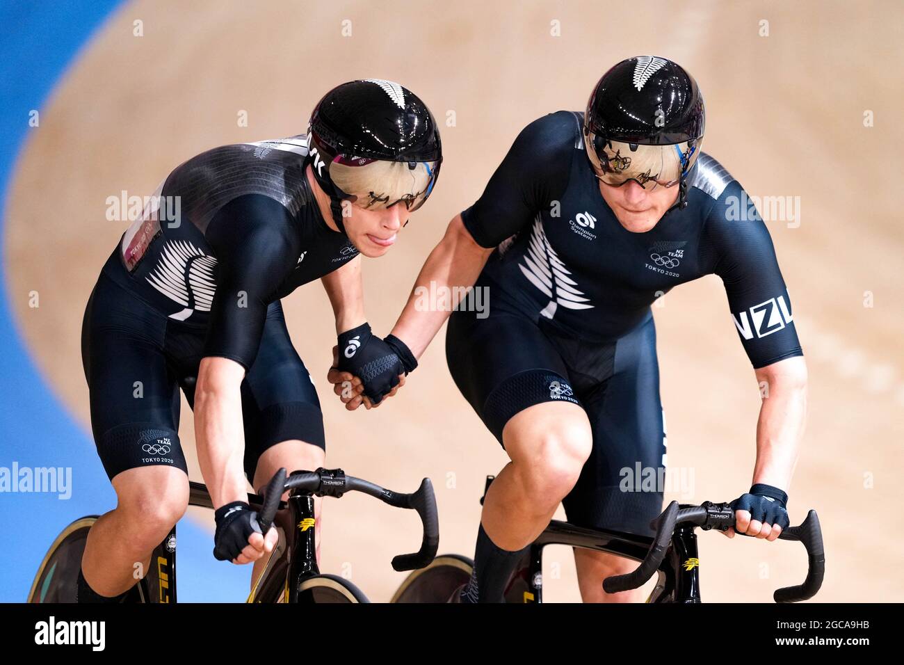 Shizuoka, Japan. 7th Aug, 2021. Campbell Stewart (NZL), Corbin Strong ...
