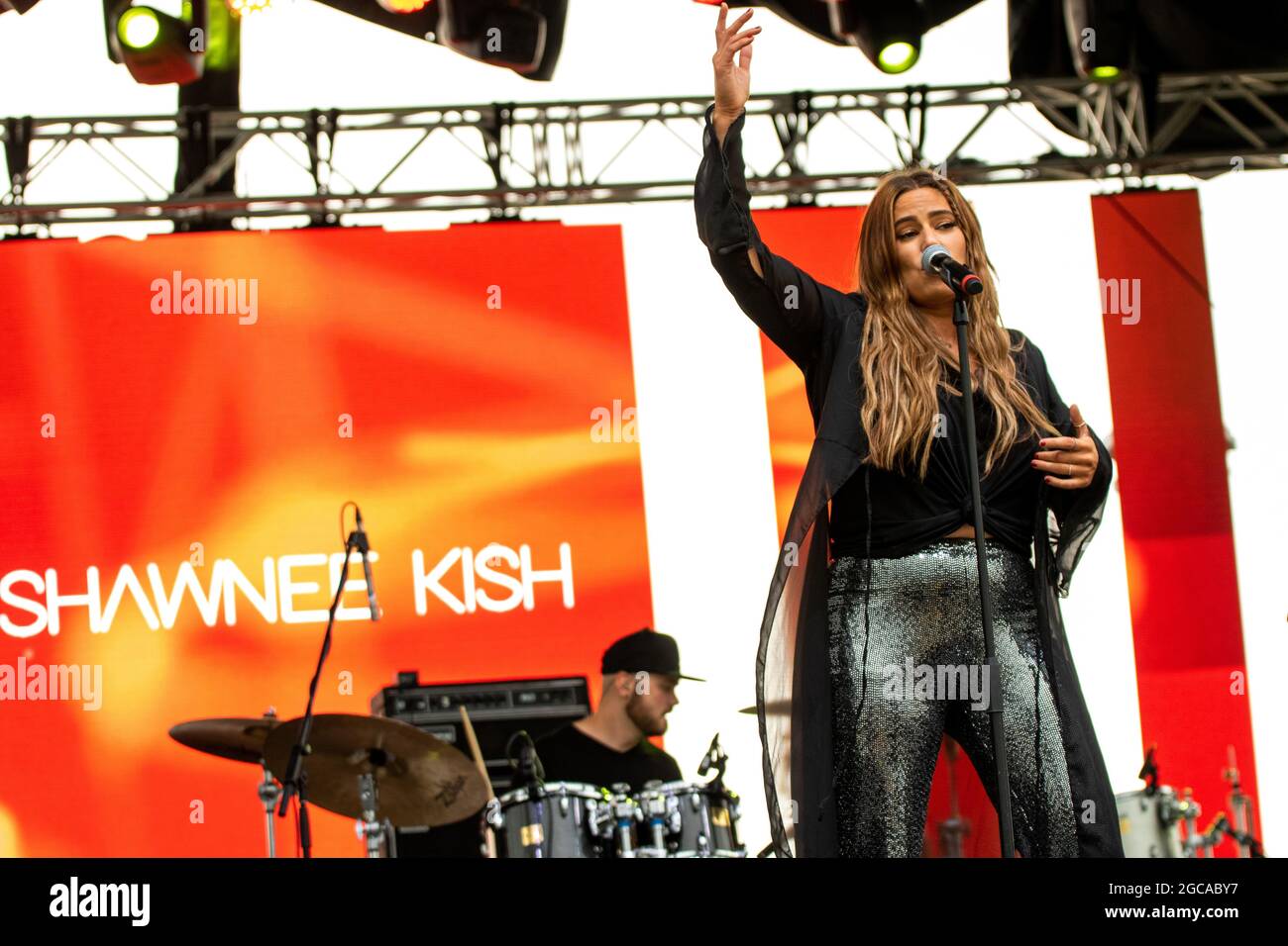 Indigenous Artist Shawnee Kish performs during the Together Again YEG ...