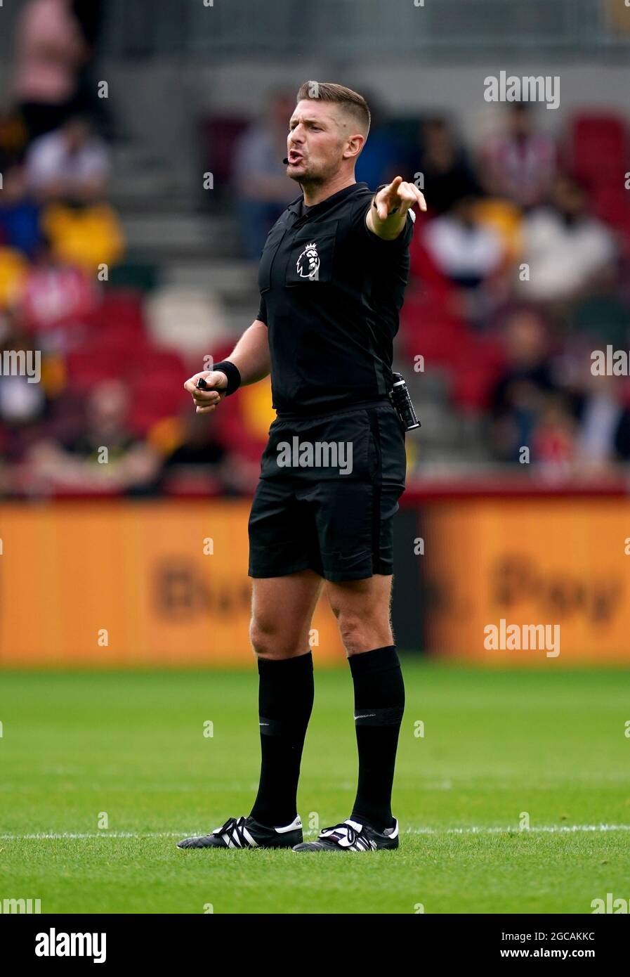 Referee Robert Jones during the Pre-Season Friendly match at Brentford ...