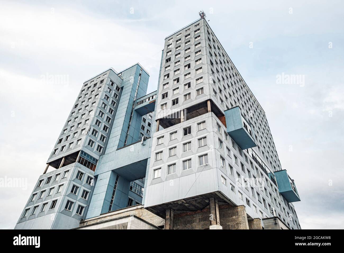 House of Soviets in Kaliningrad, an abandoned building in the ...