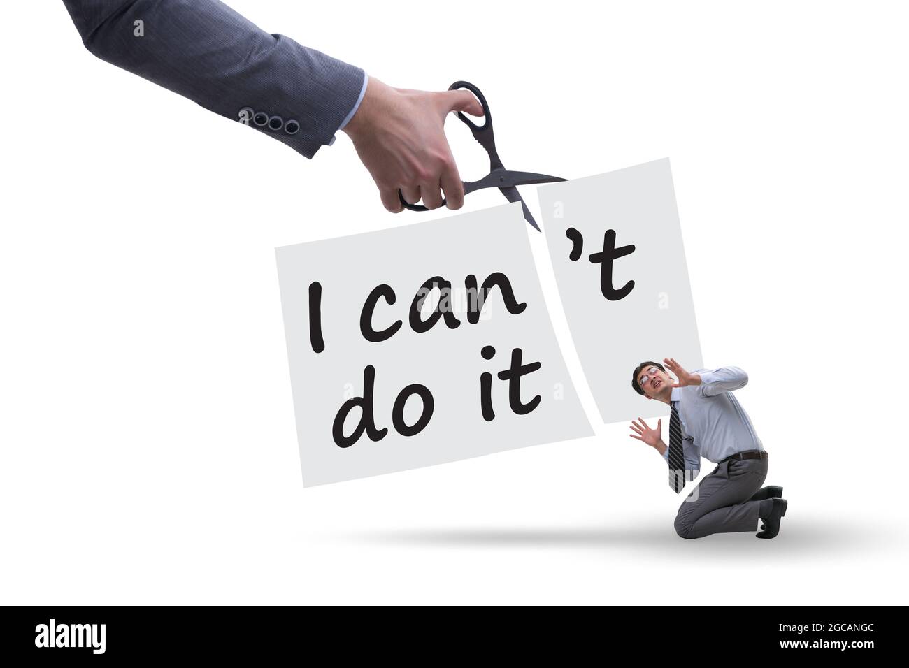 Concept of the can and cant Stock Photo - Alamy