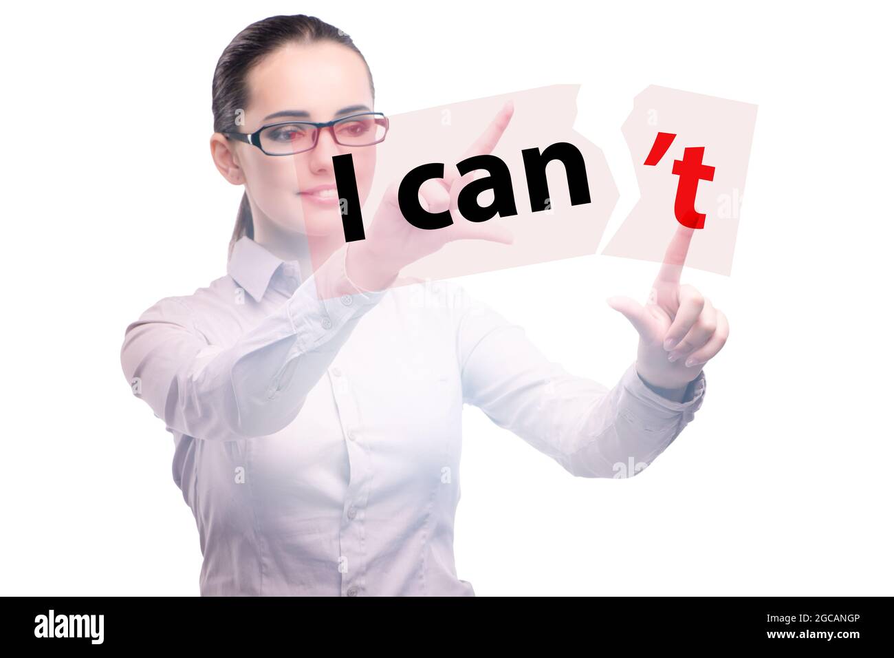 Concept of the can and cant Stock Photo - Alamy